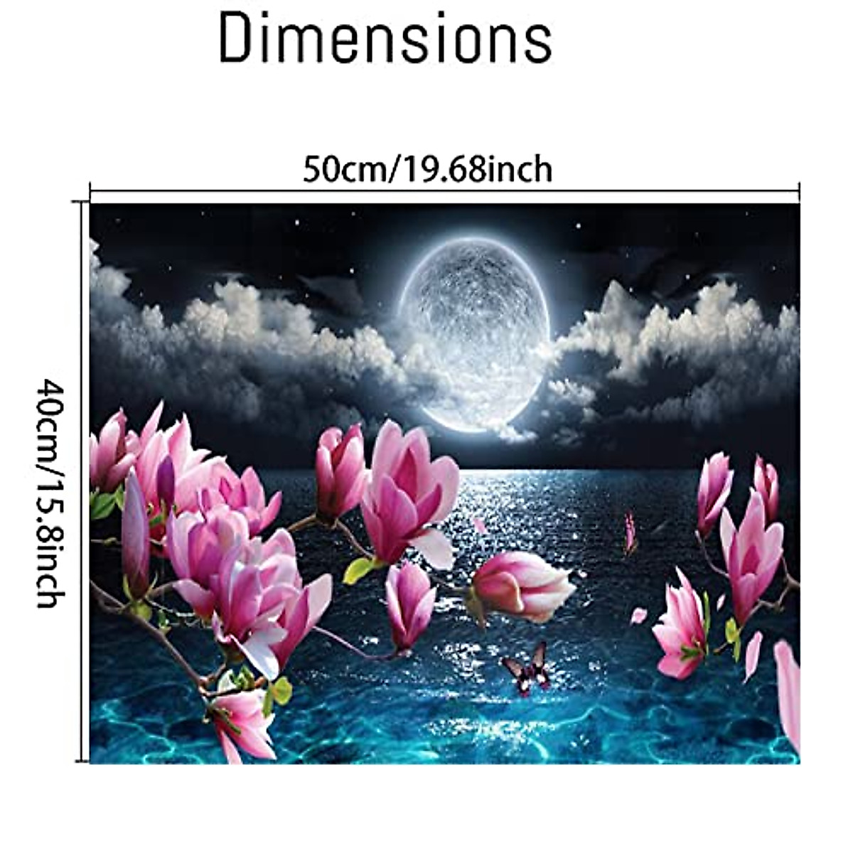 LWZAYS Paint by Numbers for Adults Beginner,DIY Adult Paint by Number Kits On Canvas Moon Acrylic Paint,Drawing Paintwork with Paintbrushes Oil Painting Home Decor 20''X16''