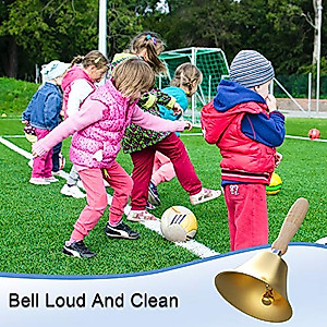 Hand Bell - Hand Call Bell with Brass Solid Wood Handle,Very Loud Handbell，3.15 Inch Large Hand Bell ，Hand Bells for Kids and Adults, Used for Weddings, School Classroom，Service and Game