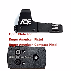 Ade Advanced Optics RD3-006 Green Dot Sight + Optic Mounting Plate for Ruger American Pistol