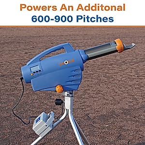Zooka EB-1 External Battery - External Battery Set 720 740 Baseball Pitching Machines - Doubles Pitches on Baseball Pitching Machine - External Battery Pitching Machine