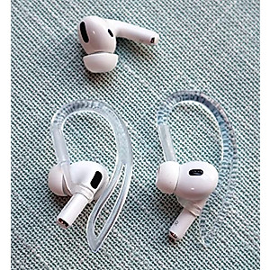 Adjustable Ear Hooks Compatible with AirPods Pro 2 2022 Release [ Anti-Slip ], 360 Degree Rotation Adjustment Earhooks Sport Holder Wings Compatible with AirPods 3 2 1 & Pro 4 Pairs Translucent