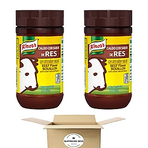 Beef Flavor Bouillon For Sauces, Soups and Stews Granulated Fat and Cholesterol Free 7.9 oz - Pack of 2