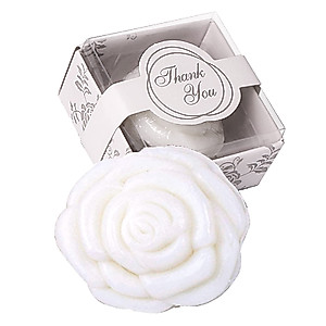 AIXIANG 24 Pack Handmade White Rose Style Soap Favors Guests Keepsakes for Wedding Favors, party decorations, Thanksgiving Gifts,Bridal Shower Favors Decorations, Valentine Day Decorations