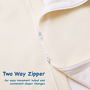 Baby Merlin's Magic Dream Sack - Microfleece Baby Wearable Blanket - Baby Merlin Sleep Sack - Cream - Baby Sleep Sack 6-12 Months