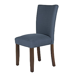 HomePop Parsons Classic Upholstered Accent Dining Chair, Single Pack, Dark Blue