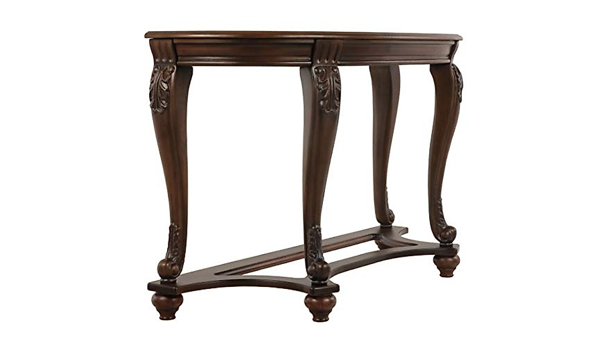 Ashley Norcastle Half Moon Sofa Table - Traditional Elegance
