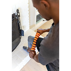 TRIGGERPOINT STK, Contour Massage Cane Stick, Handheld Foam Roller Deep Tissue Muscle Massage, Grey and Orange, 19.5 Inch/50 cm