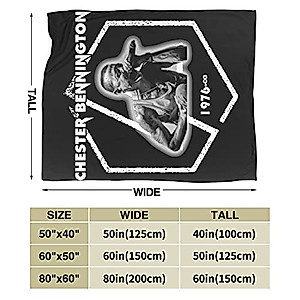 Chester Bennington Blanket Flannel Super Soft Fleece Lightweight Throw Blanket for Bed Couch Sofa Bedroom Warm Blanket 60"X50"