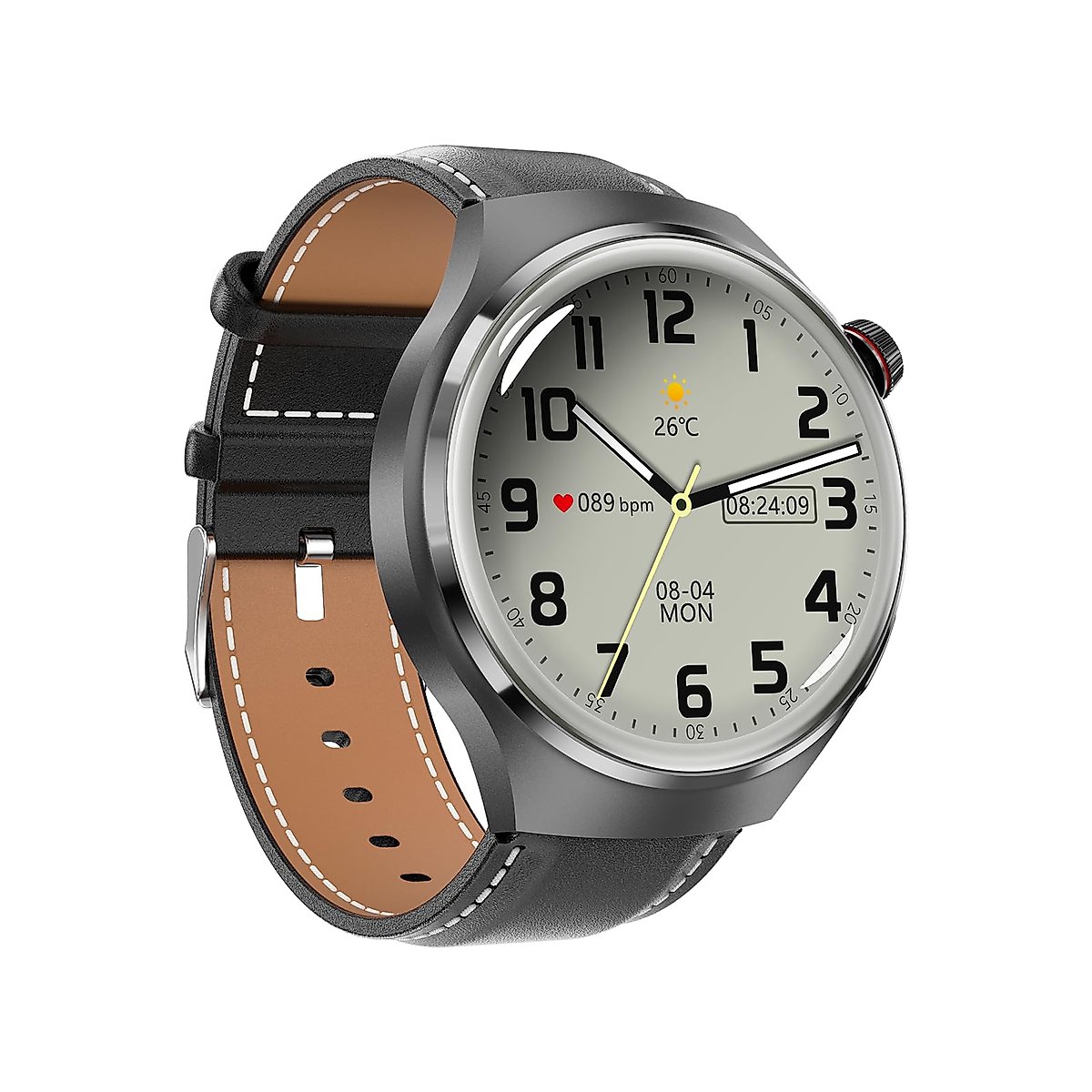 Dico Das Smart Watches with Bluetooth Call(Answer/Dial Calls), Sleep Monitor for iPhone/Android Phone,IP68 Waterproof(Black Circle)
