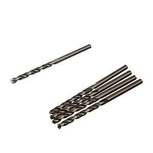 Auniwaig HSS M35 Straight Shank 3.3mm Dia Twist Drill Drilling Hole Bits for Steel Aluminum Alloy 5pcs