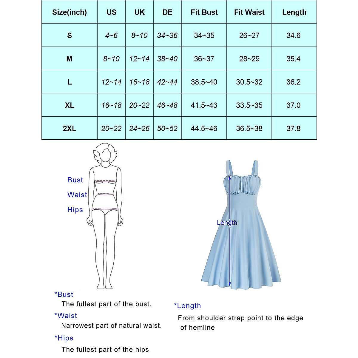 Vintage Dress for Women 1950s Summer Spaghetti Strap Ruched A-Line Flowy Swing Dress Black Polka Dot Dress L