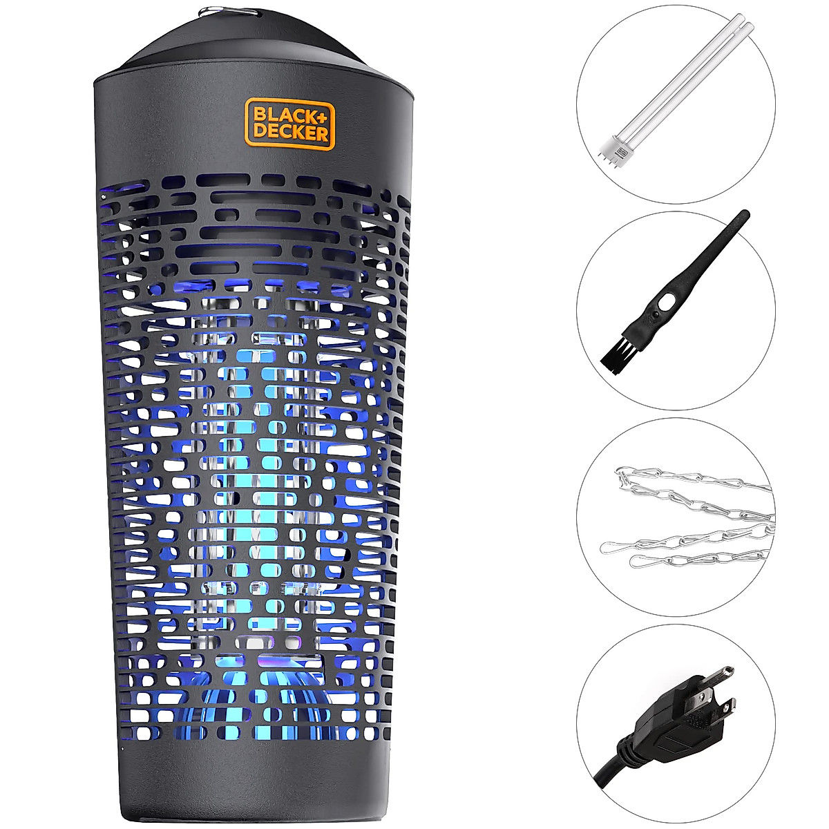 BLACK+DECKER Bug Zapper- Mosquito Repellent & Fly Traps for Indoors- Mosquito Zapper & Killer- Gnat Trap Bug Catcher for Insects Outdoor, Half Acre Coverage & Free Bulb Included