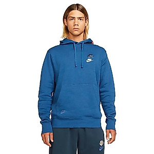 Nike Sportswear Essentials Futura Pullover Hoodie (as1, alpha, x_l, regular, regular, Blue)