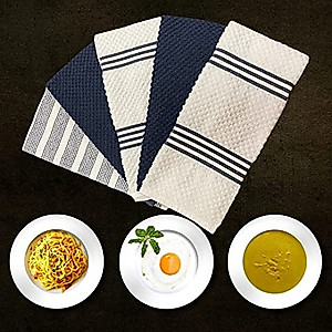 Set of 5, 100% Ring-Spun Cotton Terry Oversized Kitchen Towel, Hand Towel with Hanging Loop, 450 GSM Ultra Absorbent, Heavy Duty, Maximum Softness, Great for Kitchen or Household Size: 16” x 26”