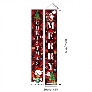 Merry Christmas Decorations Outdoor | Merry Christmas Decorations Front Porch Banners for Halloween Porch Decor | Fall Decor | Halloween Decorations Indoor