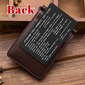TGCNQ Miranda Warning Card - Miranda Rights Card Metal - Engraved Standard Field Sobriety Test Clues Card for Law Enforcement Officers