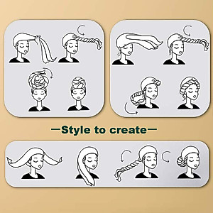 OAOLEER 5 Pieces Stretch Jersey Turban Head Wrap Knit Headwraps Urban Hair Scarf Solid Color Ultra Soft Extra Long Breathable Head Band Tie for Women