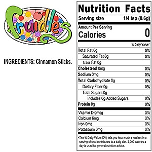 Fruidles Cinnamon Sticks, Premium Grade Harvested Natural Cassia Cinnamon, Strong Aroma, Perfect for Baking, Cooking & Beverages, Kosher Certified - 4 Oz