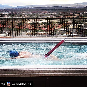 Swim Belt Tether Kit with L/XL Size Belt for Stationary Pool or Swim Spa Swimming Olympic Size Pool