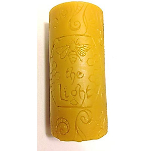 BeeTheLight Beeswax Pillar Candle - 100% Pure Bees Wax - Choose Your Size and Color - Up to 72 Hour Burn - 2.7"x5.4" - Fits 3x6 Holder - Unscented - Natural Honey Scent (Natural Yellow, Large)