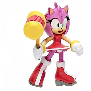Sonic The Hedgehog 4-Inch Action Figure Modern Amy with Hammer Collectible Toy