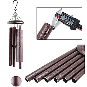 ASTARIN Wind Chimes Outdoor Deep Tone, 45 in Memorial Wind Chimes Large with 6 Heavy Tubes, Large Deep Tone Wind Chimes Outdoor for Garden Hanging Décor,Sympathy Gifts. Bronze