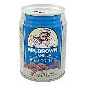 Mr. Brown Vanilla Iced Coffee, 8.12 Ounce (Pack of 24)