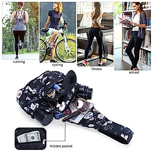 HUA ANGEL Floral Sling Bag - Small Crossbody Backpack Shoulder Bag for Men Women Hiking Travel Cycling Chest Bag Daypack