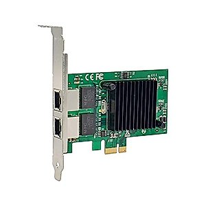 X-MEDIA XM-NA3821 PCI-E 2-Port Dual 10/100/1000Mbps Gigabit Ethernet PCI Express (PCIe x1) Server Network Card/Network Adapter, Intel 82575 Chipset, Windows 10 & Linux Supported