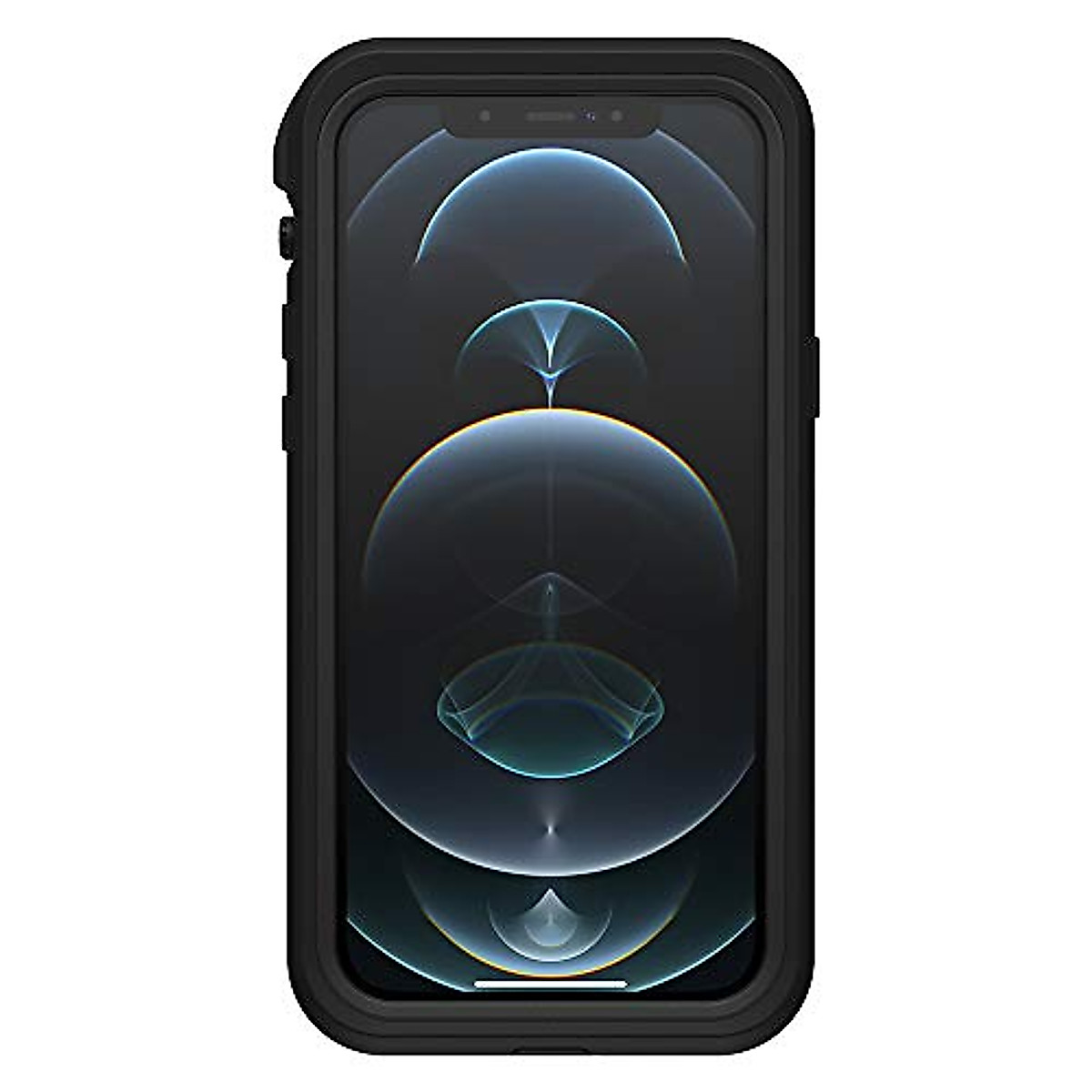 IPhone 12 Pro Case, LifeProof, FRĒ Series, waterproof IP68, built-in screen protector, port cover protection, snaps to MagSafe - BLACK