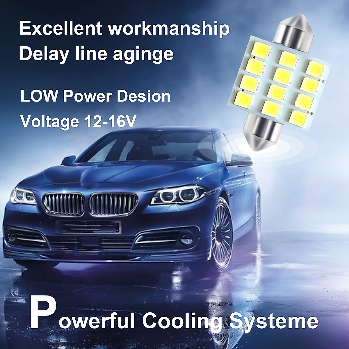 stymart 24 PCS Interior Car Lights, Dome Light Car Bulb Kit Set T10 31mm 41mm LED Interior Replacement Bulbs for Car Interior Lights Dome Lights Plate Lights Map Lights Door Lights License