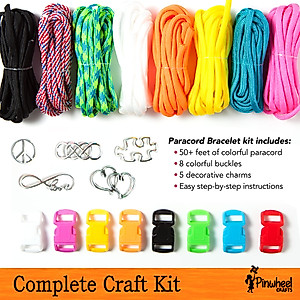 Pendant Jewelry Kit & Paracord Bracelet Kit Bundle - Fun DIY Arts and Crafts Project for Kids Ages 6 7 8 9 10 11 12 - Great Gifts for All Occasions