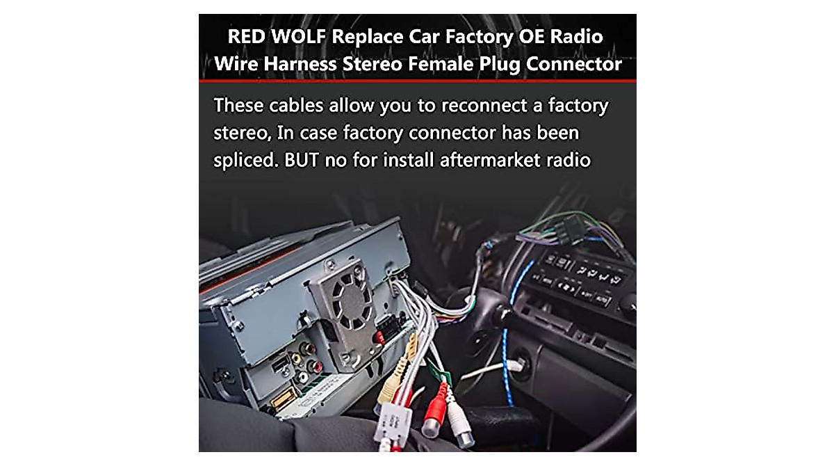 Red Wolf OE Radio Wire Harness for GM, GMC, Chevy & More (2002-2007)