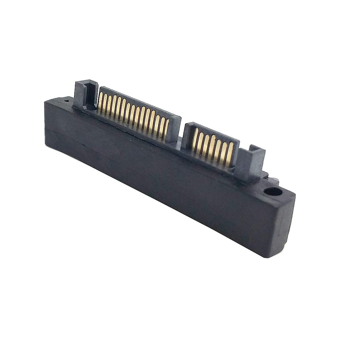 cablecc Right Angled 90 Degree SATA 22Pin 7+15 Male to SATA 22P Female Extension Convertor Adapter