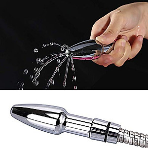 New Nozzle Clean Shower Head,2 Shower Heads 3 Aluminum Cleaner Flushing Cleansing System (Silver)