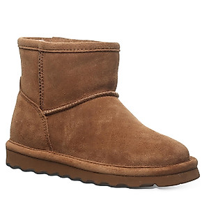 BEARPAW Alyssa Youth Hickory Size 3 | Youth 's Ankle Boot | Youth 's Slip On Boot | Comfortable Winter Boot