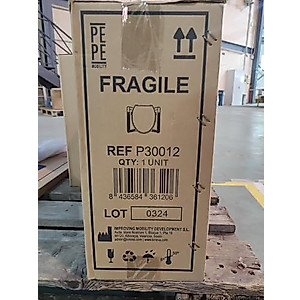 PEPE - Toilet Seat Riser with Handles, Toilet Seat Risers for Seniors, Toilet Riser with Handles, Raised Toilet Seat with Lid, Handicap Toilet Seat with Handles Over Toilet, White 4"