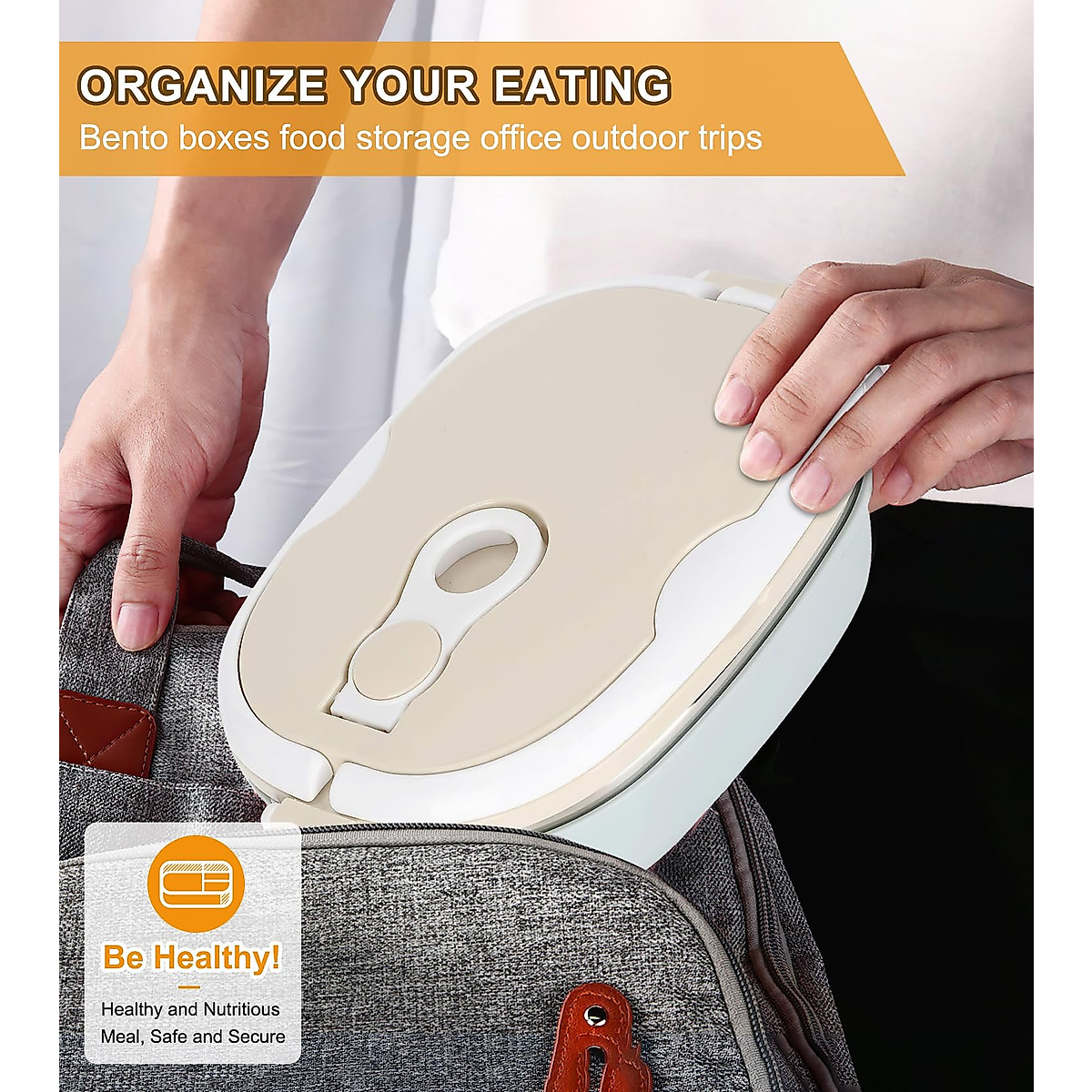 900ml Lunch Box, 304 Stainless Steel Adult Lunch Containers Portable Leakproof Eco-Friendly Hot and Cold Food Stackable Bento Box Food Storage for Office Outdoor Travel（1 Layer）