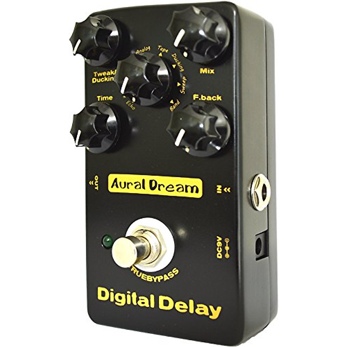 Aural Dream Digital Delay Guitar Effect Pedal provides Tape delay,Analog delay,Band delay,Reverse delay,Ducking delay and Sweep delay,True bypass.