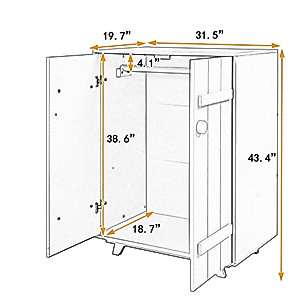 Bellemave Kids Wardrobe with Hanging Rod, Cute Wooden Wardrobe Closet with 2 Doors, Freestanding Wardrobe Cabinet, Storage Armoires for Boys Girls (White)