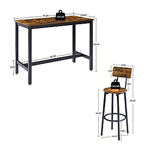 DUNTRKDU 5 PCS Dining Table Set, Modern Kitchen Table and Chairs for 4, Wood Pub Bar Table Set Perfect for Breakfast Nook, Load-Bearing 350 lbs, Small Space Living Room