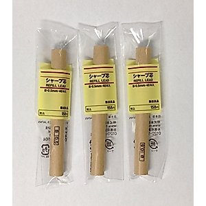 MUJI Japan Mechanical Pencil Refill Leads [0.5mm - B(#1)] 40pcs × 3packs