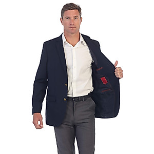 Gioberti Mens Formal Navy Blazer Jacket, Size 38 Regular