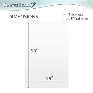 FrameStarr 4x6 Glass (Crystal Clear, 2 Pack), Picture Frame Replacement Glass for 4 x 6 Picture Frames, Real Glass Cover Sheets