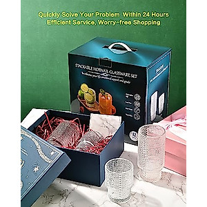 ISMASOAN Hobnail Drinking Glasses Set of 12,Glass Cups 12 oz and 7 oz,Hobnail Glassware,Vintage Glassware,Romantic Water Glasse,Drinking Glasses,Collins Glasses