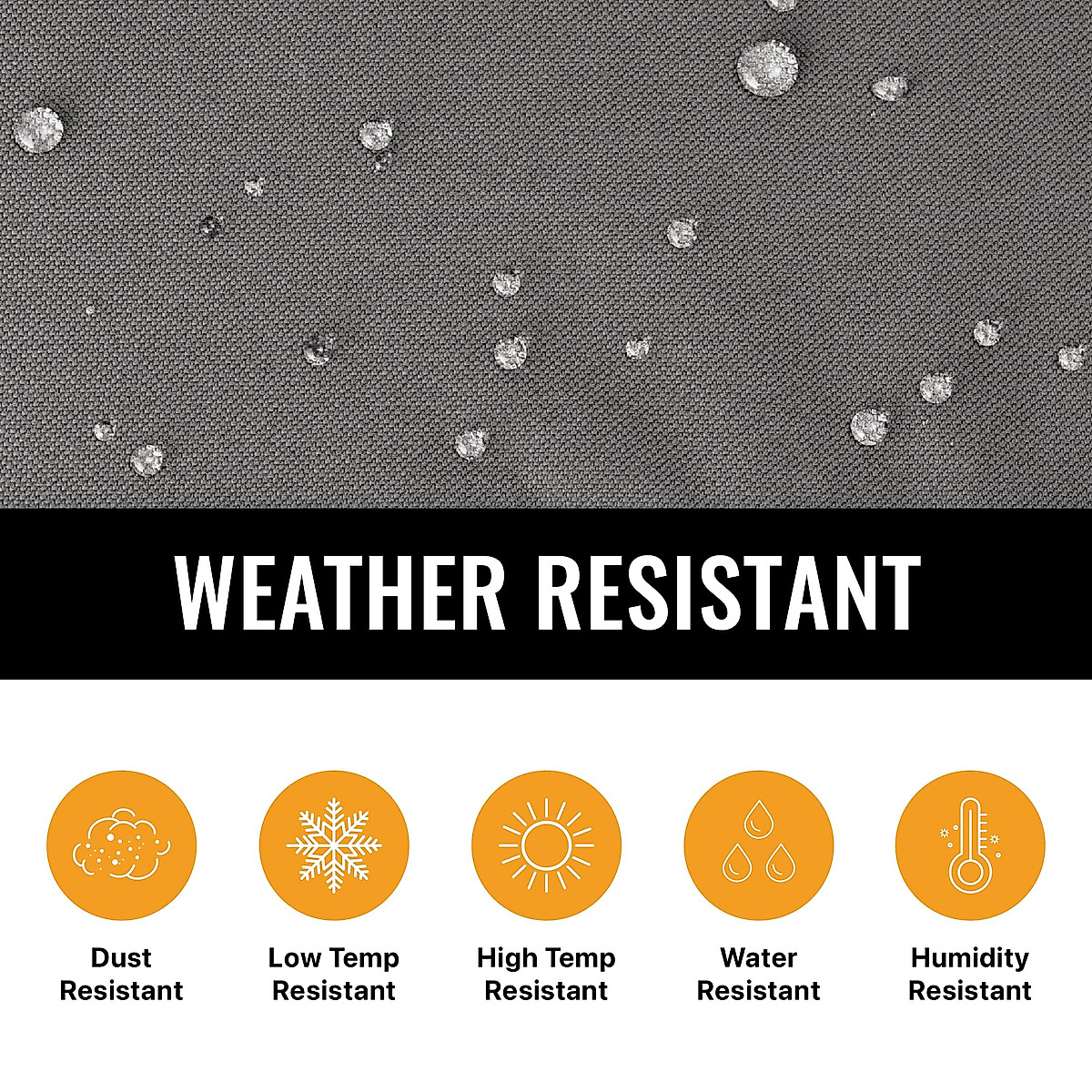 KHOMO GEAR Heavy Duty Outdoor Furniture Cover - Waterproof Square & Rectangular Covers with Air Vents - UV Resistant Polyester Patio Garden Cover - for Ottoman, Tables, Coffee Side Tables and Others