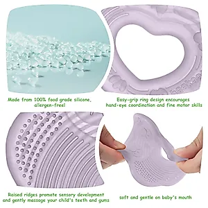 haakaa Silicone Owl Teether,Food-Grade Smiling Teething Toy for Infants, Soft Chew Toys for Babies, BPA Free, Toy for 3 Months+