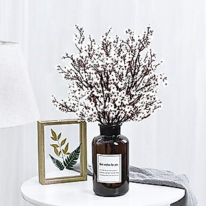 Artflower 4 Bundles 19.7'' Baby Breath Gypsophila Artificial Flowers Real Touch Silk Fake Baby Breath Bouquet Silica Blooms for Wedding Bridal Party DIY Home Floral Arrangement Decor (White)