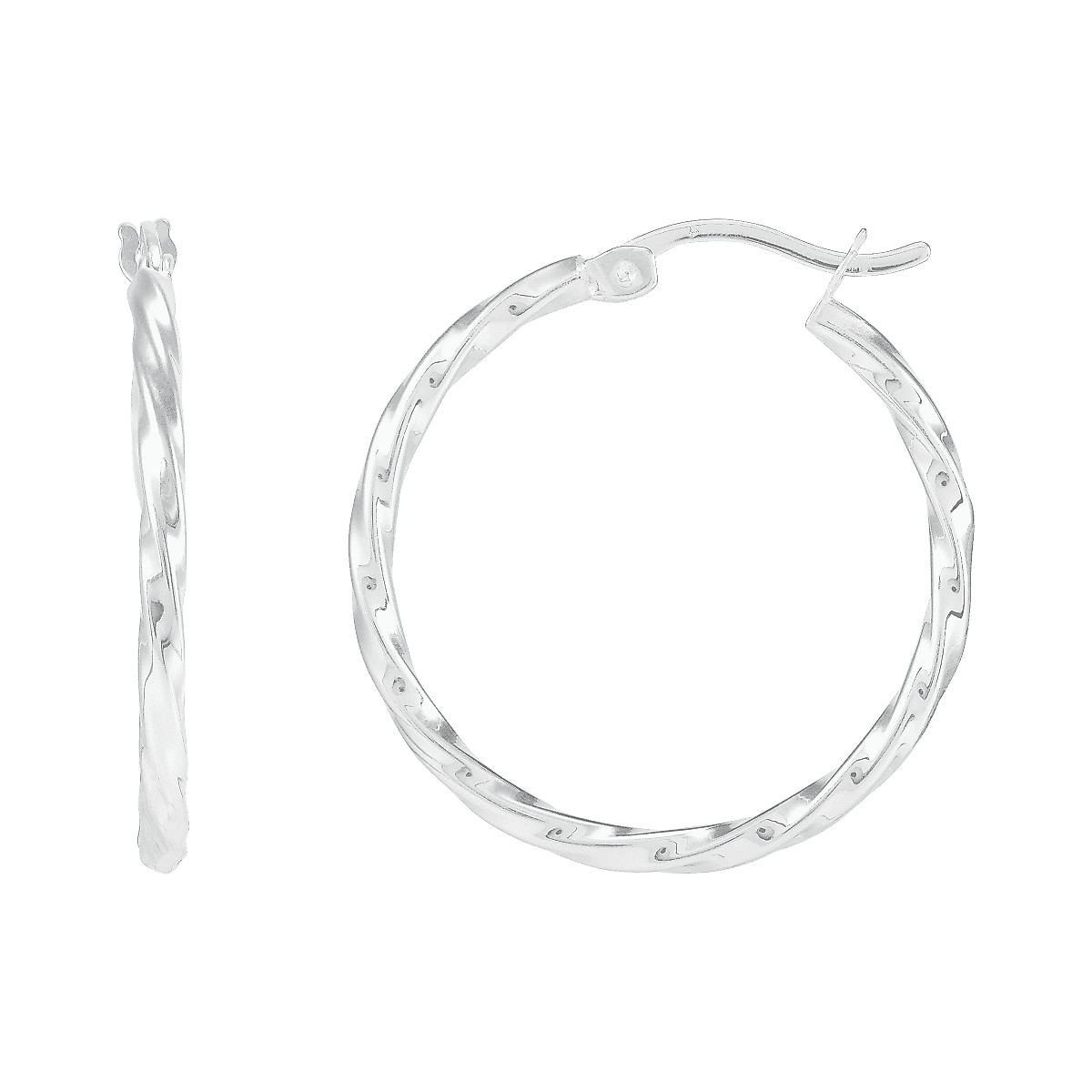 Silpada 'Endless Twists' Hoop Earrings in Sterling Silver