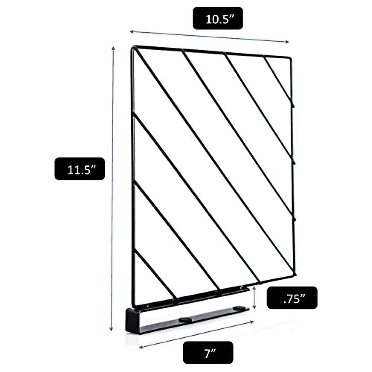 Home Hideout Shelf Dividers for Closet Organization (4-Pack; 10.5L x 11.5H x 0.75W in) || Metal Closet Shelf Divider; Perfect Closet Shelf Organizer, or for Bathroom and Kitchen Shelves (Matte Black)